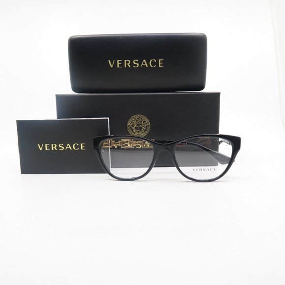 Versace | Accessories | Versace Mod 3292 Gb 54mm Black And Gold New ...